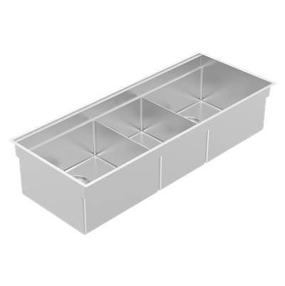 Zomodo IQC400T - 44'' Triple Bowl 2-Tier Workstation Sink + Accessories ...