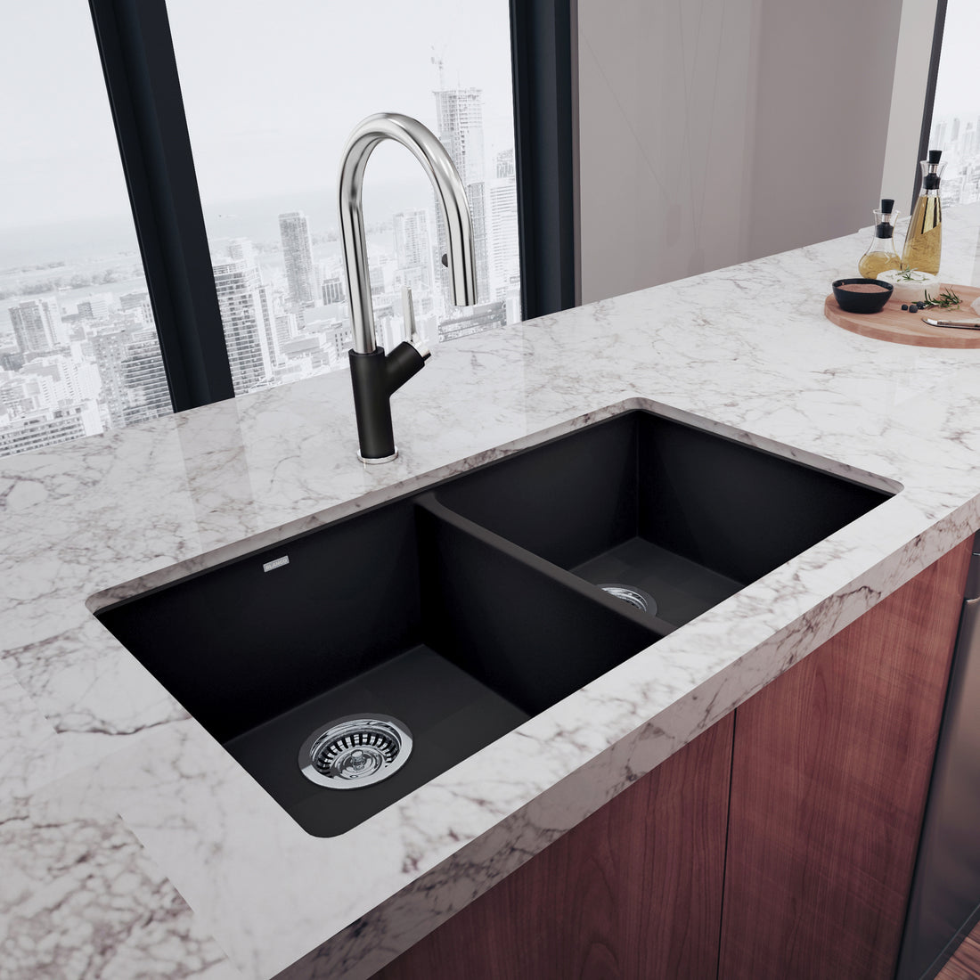 Blanco 400580- PRECIS U 2 Undermount Kitchen Sink SILGRANIT Anthracite ...