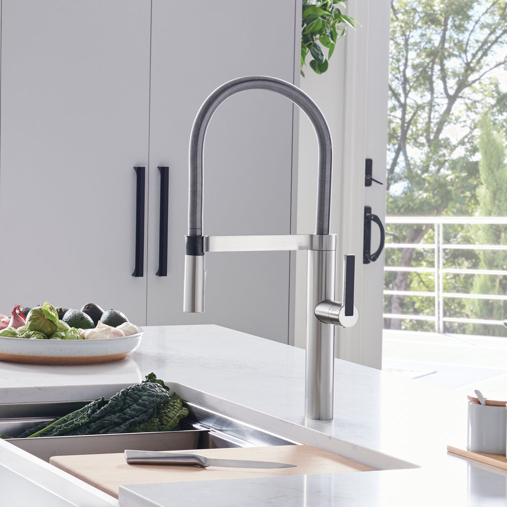 Blanco 401222- BLANCOCULINA Pull-Down Kitchen Faucet Classic Steel ...
