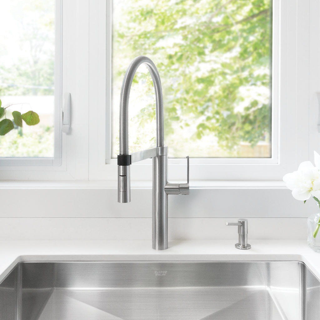 Blanco 401222- BLANCOCULINA Pull-Down Kitchen Faucet Classic Steel ...